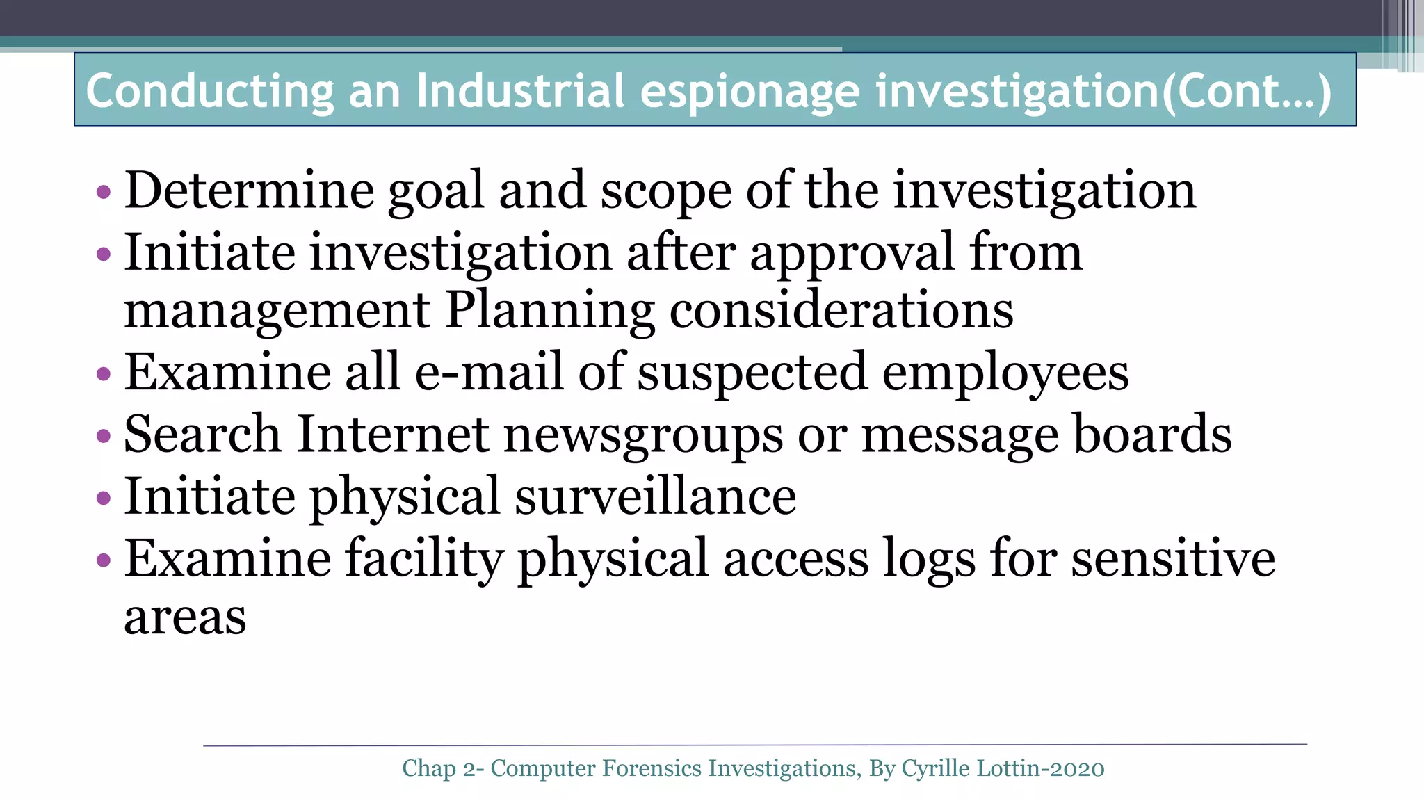 Chap 2 computer forensics investigation | PPTX