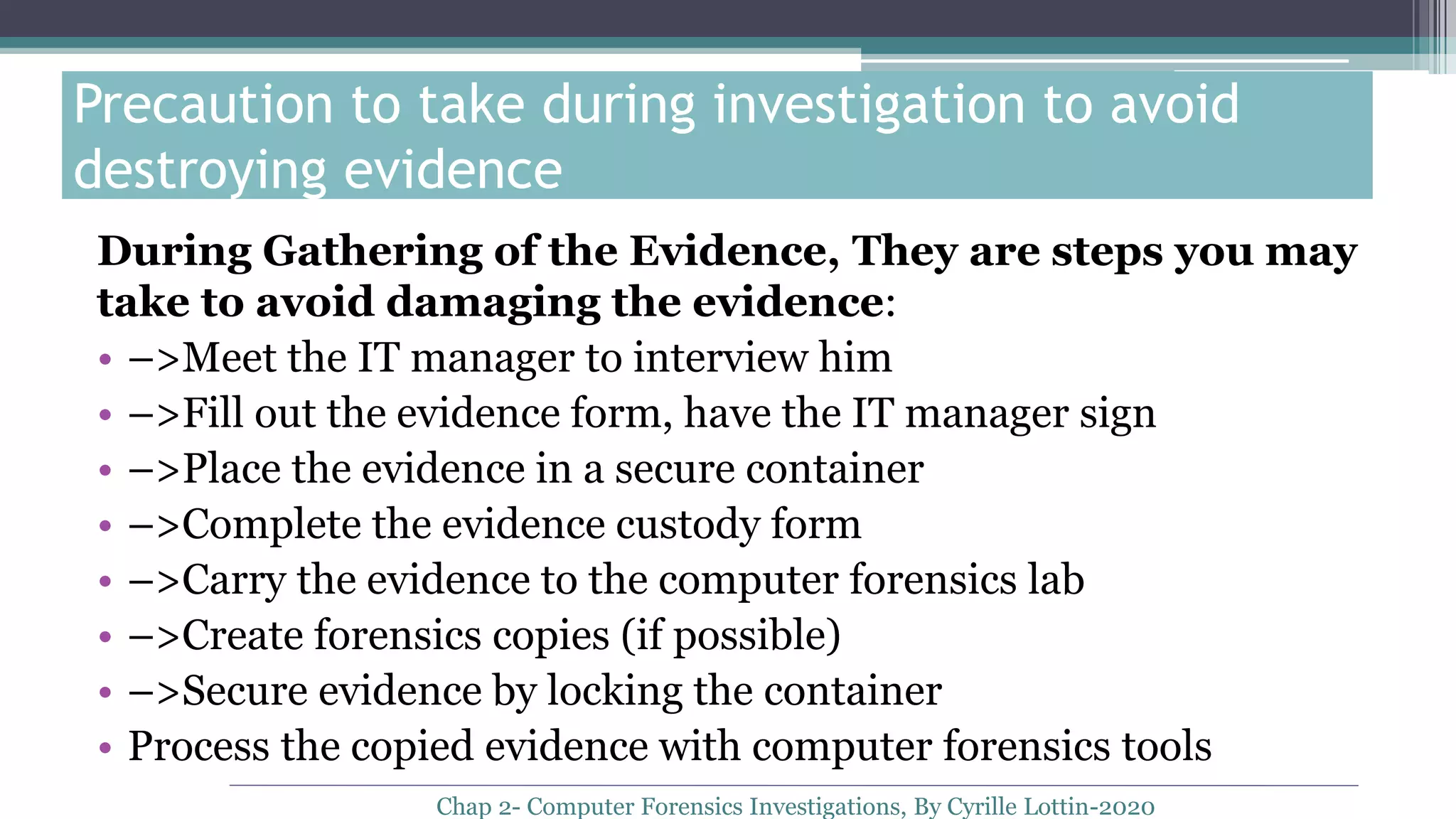 Chap 2 computer forensics investigation | PPTX