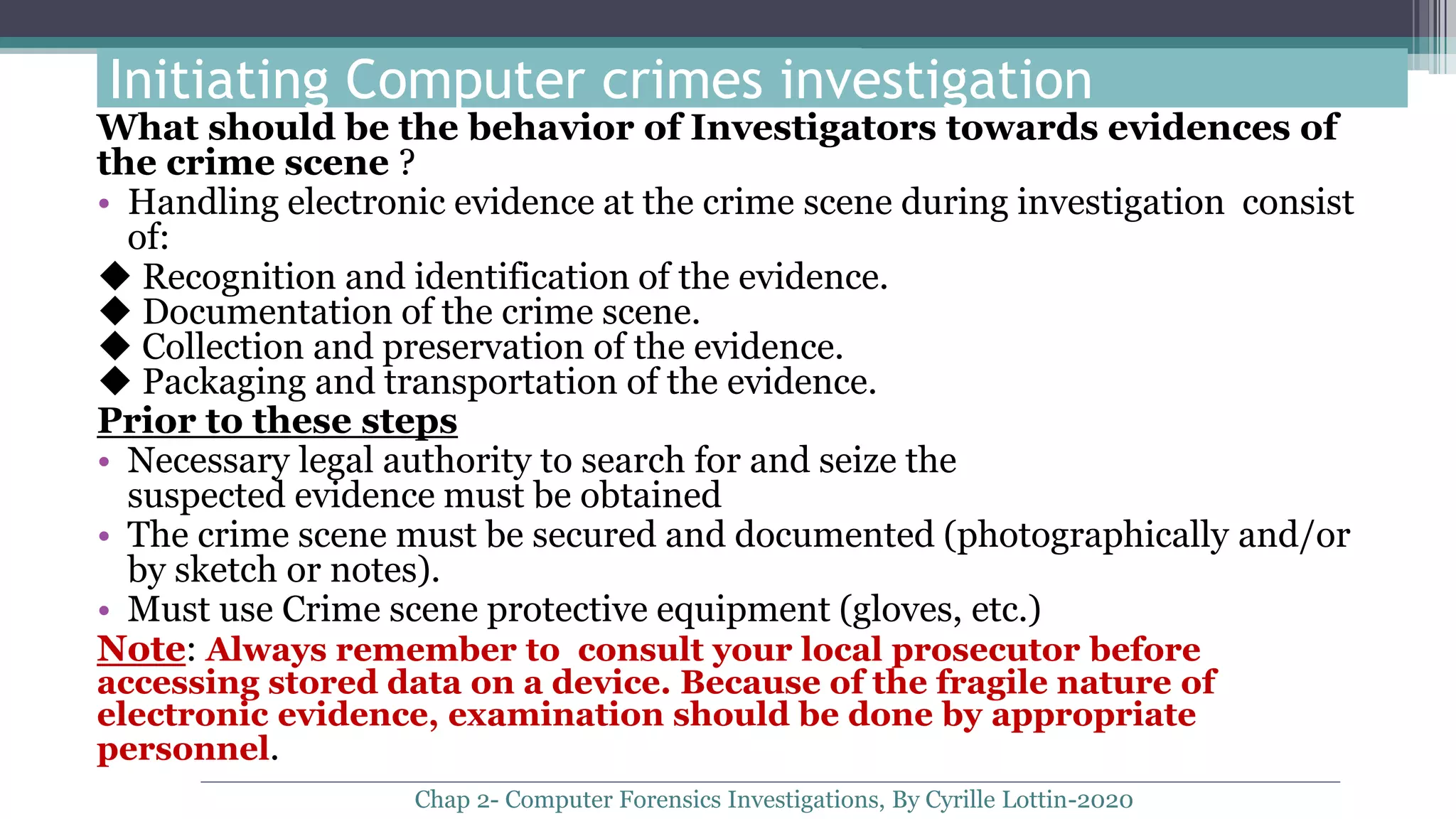 Chap 2 computer forensics investigation | PPTX