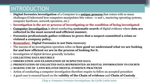 Chap 2 computer forensics investigation | PPTX