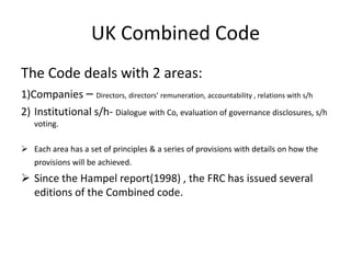 development of corporate governance | PPTX