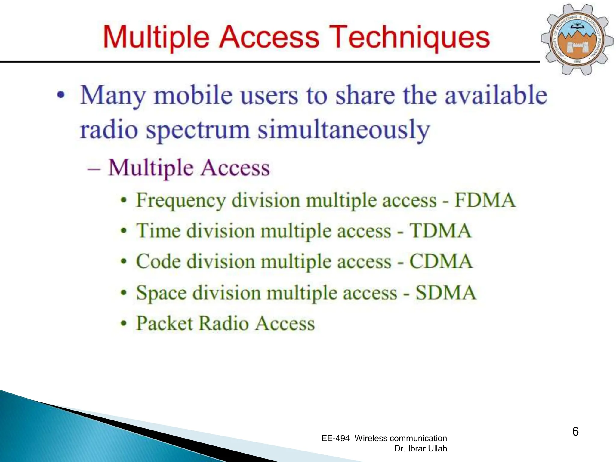 Chap# 2-Multiple Access Techniques explained | PPT