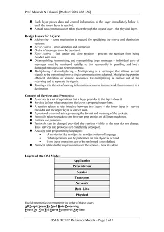 Chap 2 network models | PDF