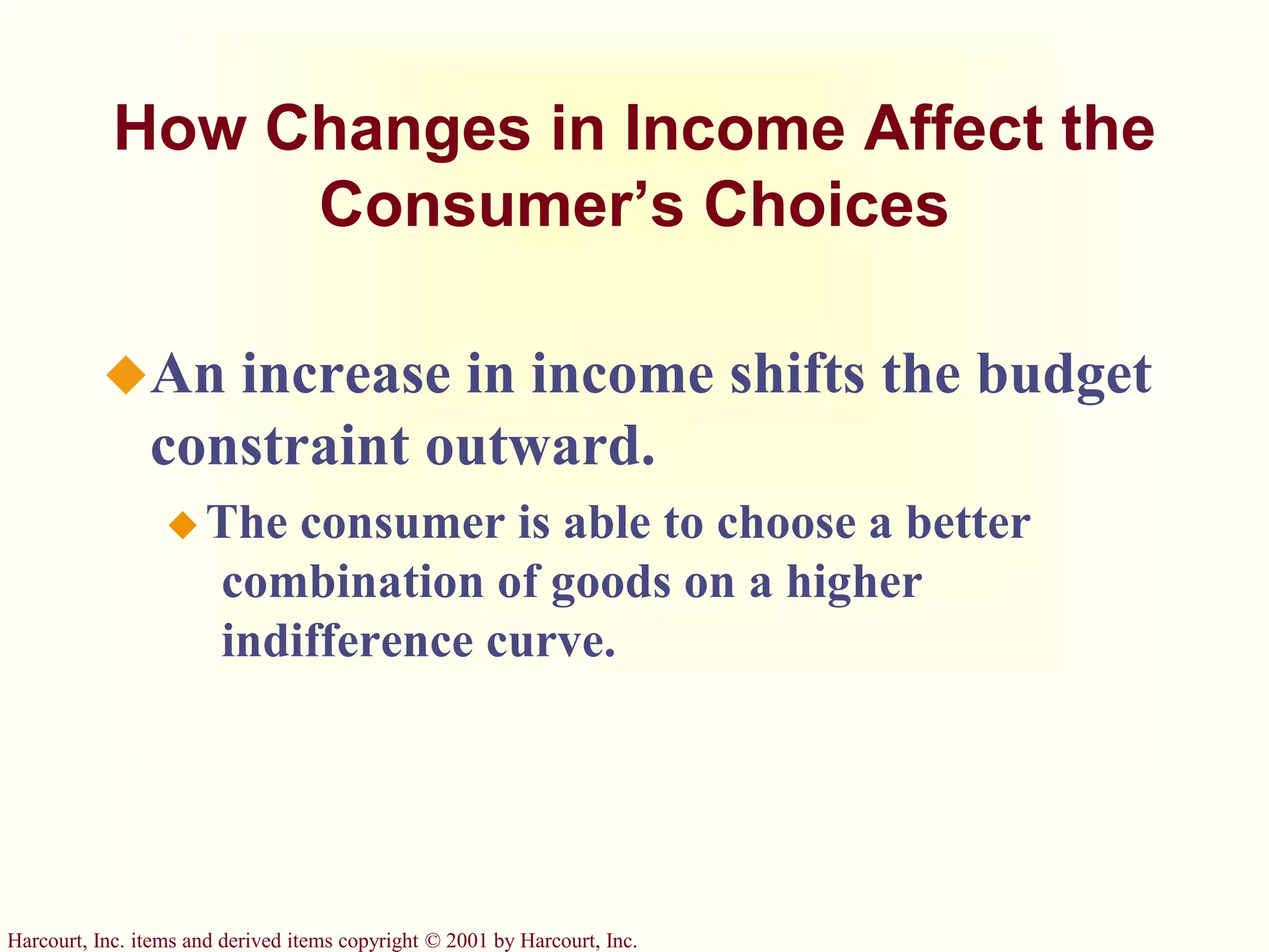 The Theory of Consumer Choice | PPT | Economy | Business and Finance