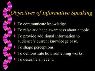 Chap 23 the informative speech | PPT
