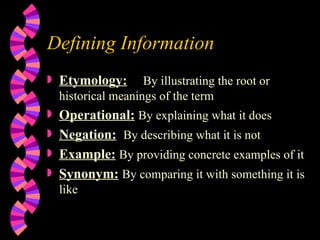 Chap 23 the informative speech | PPT