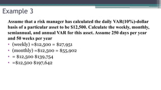 Chap2a VaR methods presentation for students | PPTX