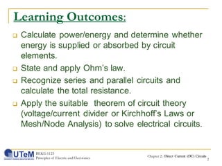 Chapter 2: Direct Current (DC) Circuits | PDF