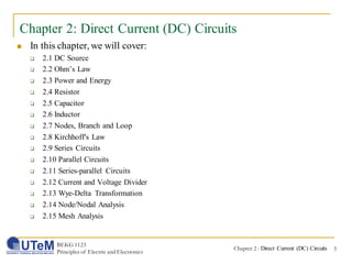 Chapter 2: Direct Current (DC) Circuits | PDF