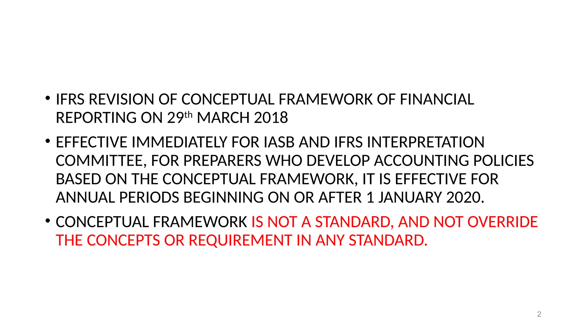 CHAP 2 conceptual framework iasb and each conceptual.pptx | Stocks and ...