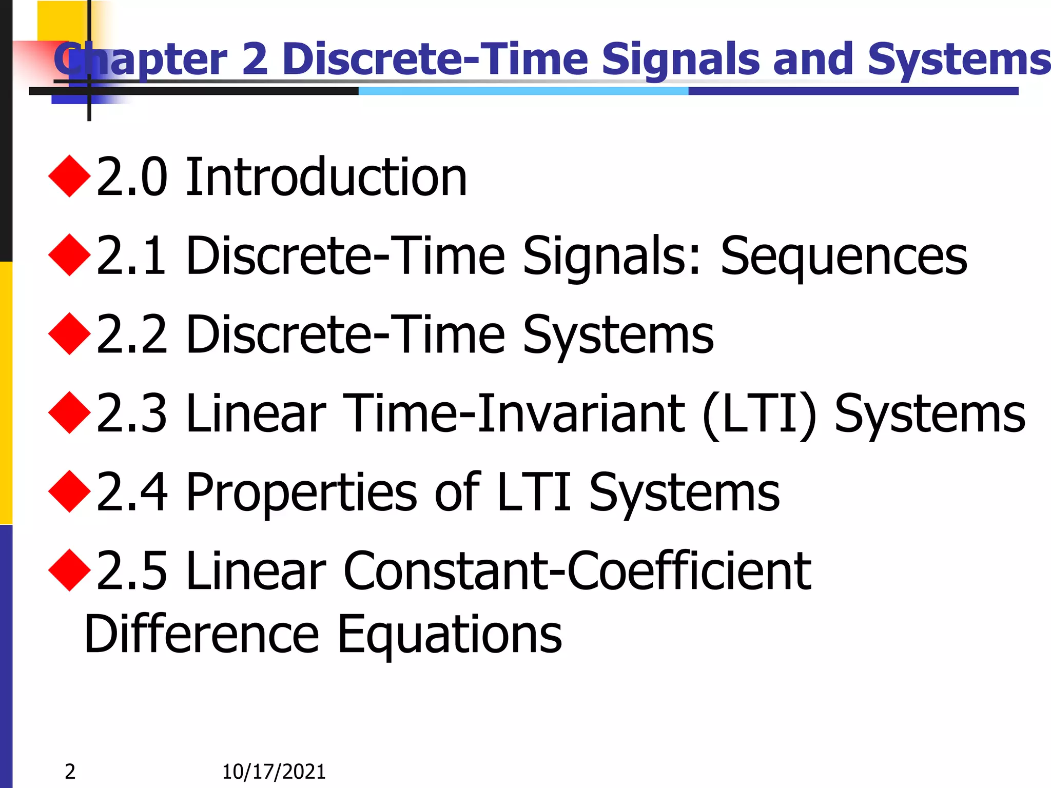 Chap 2 discrete_time_signal_and_systems | PPT