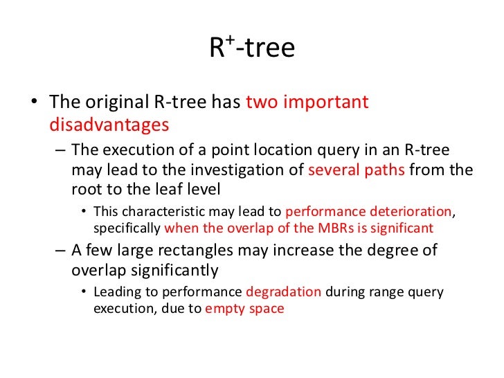 Chap 2 – dynamic versions of r trees