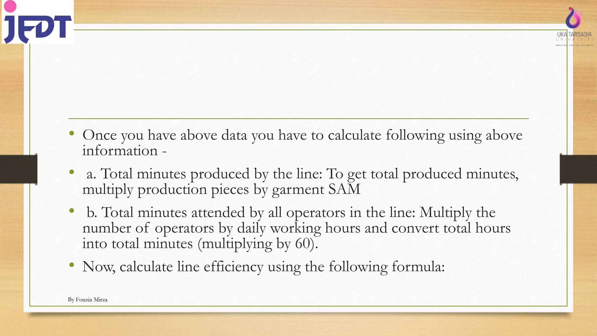 Chap 2 How to Calculat line efficiency in Garment industry.pptx
