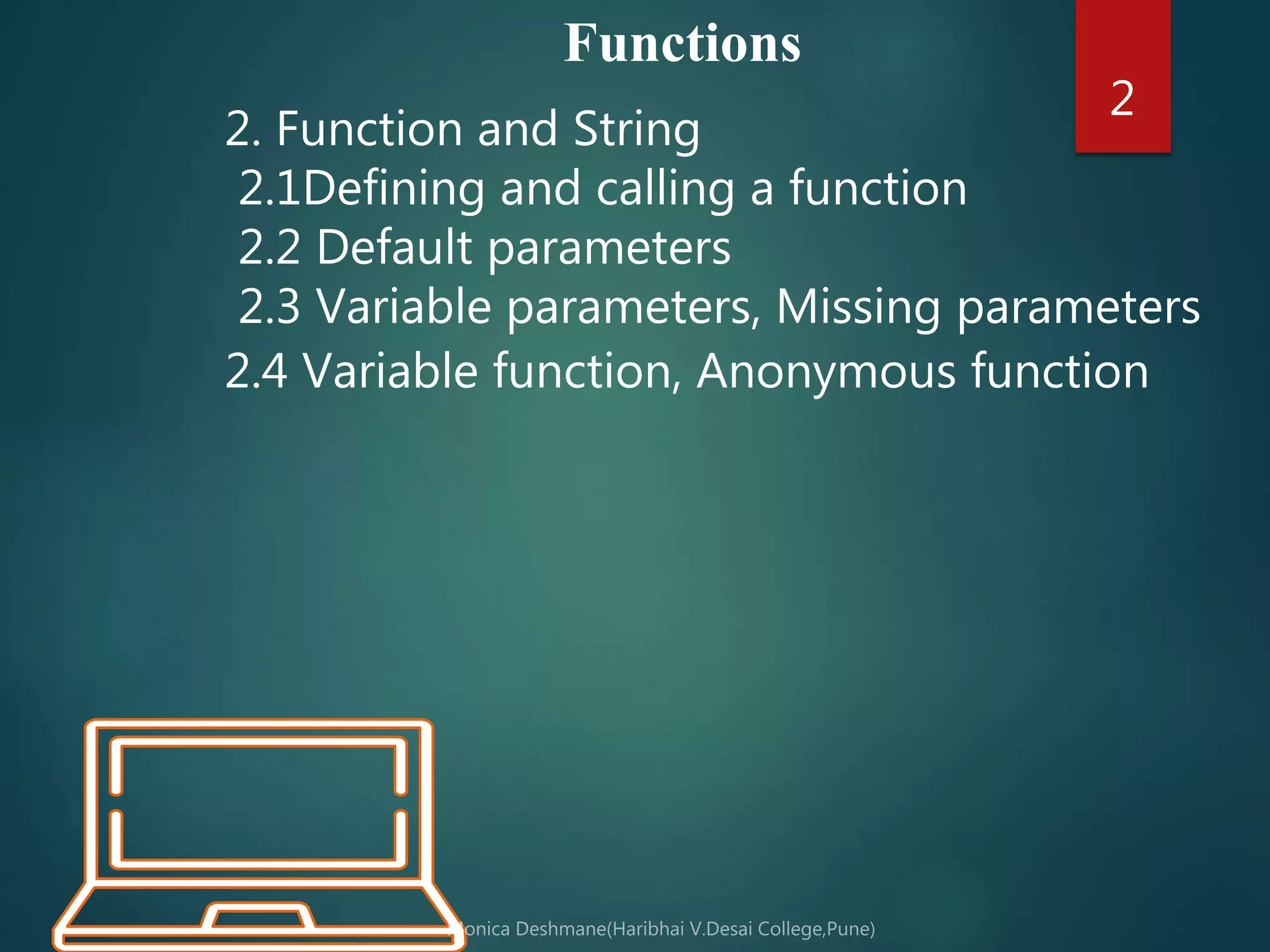 Php Function Ppt