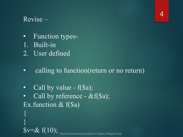 Php Function Ppt