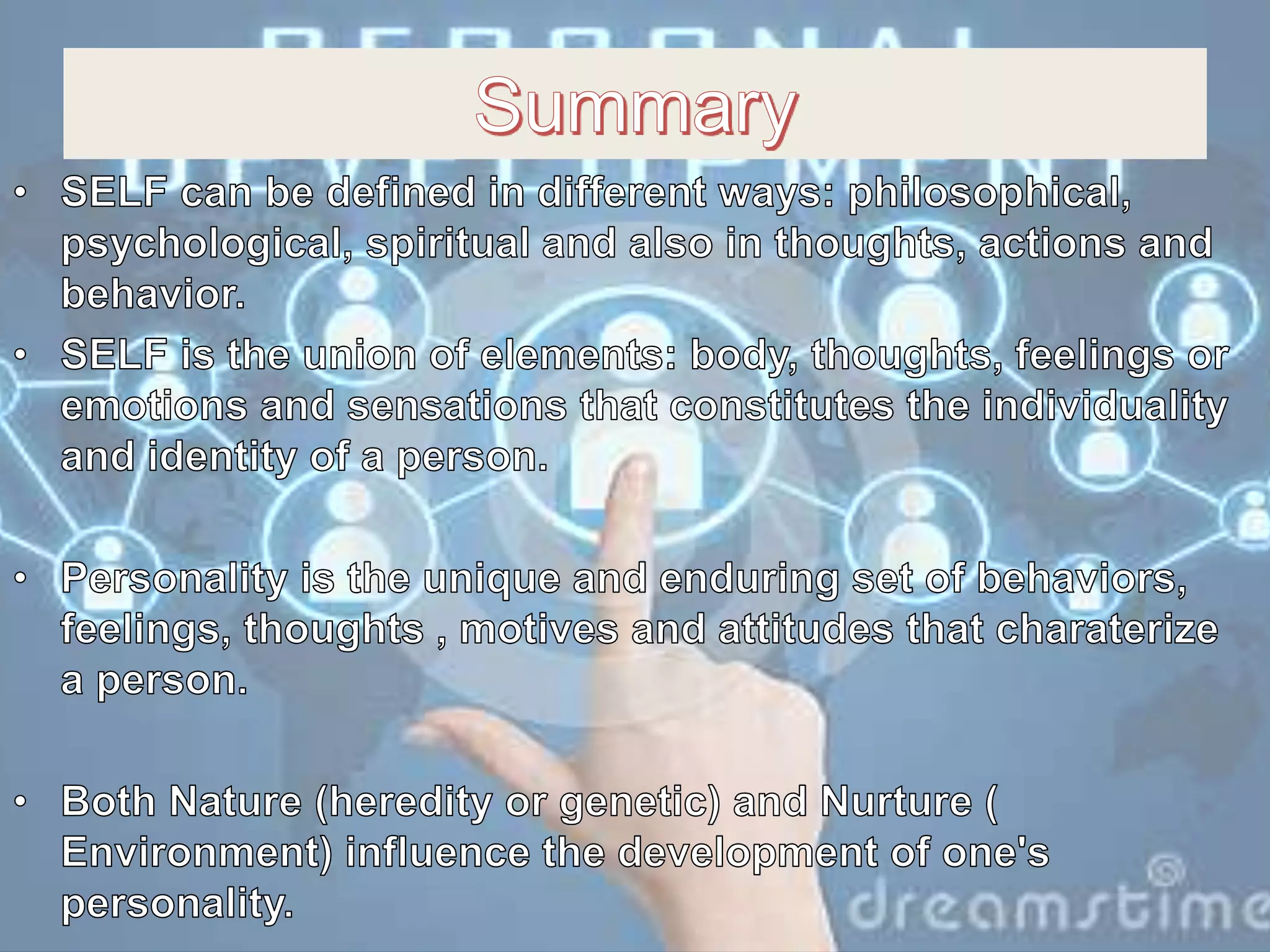 PERDEV- KNOWING ONESELF | PPTX