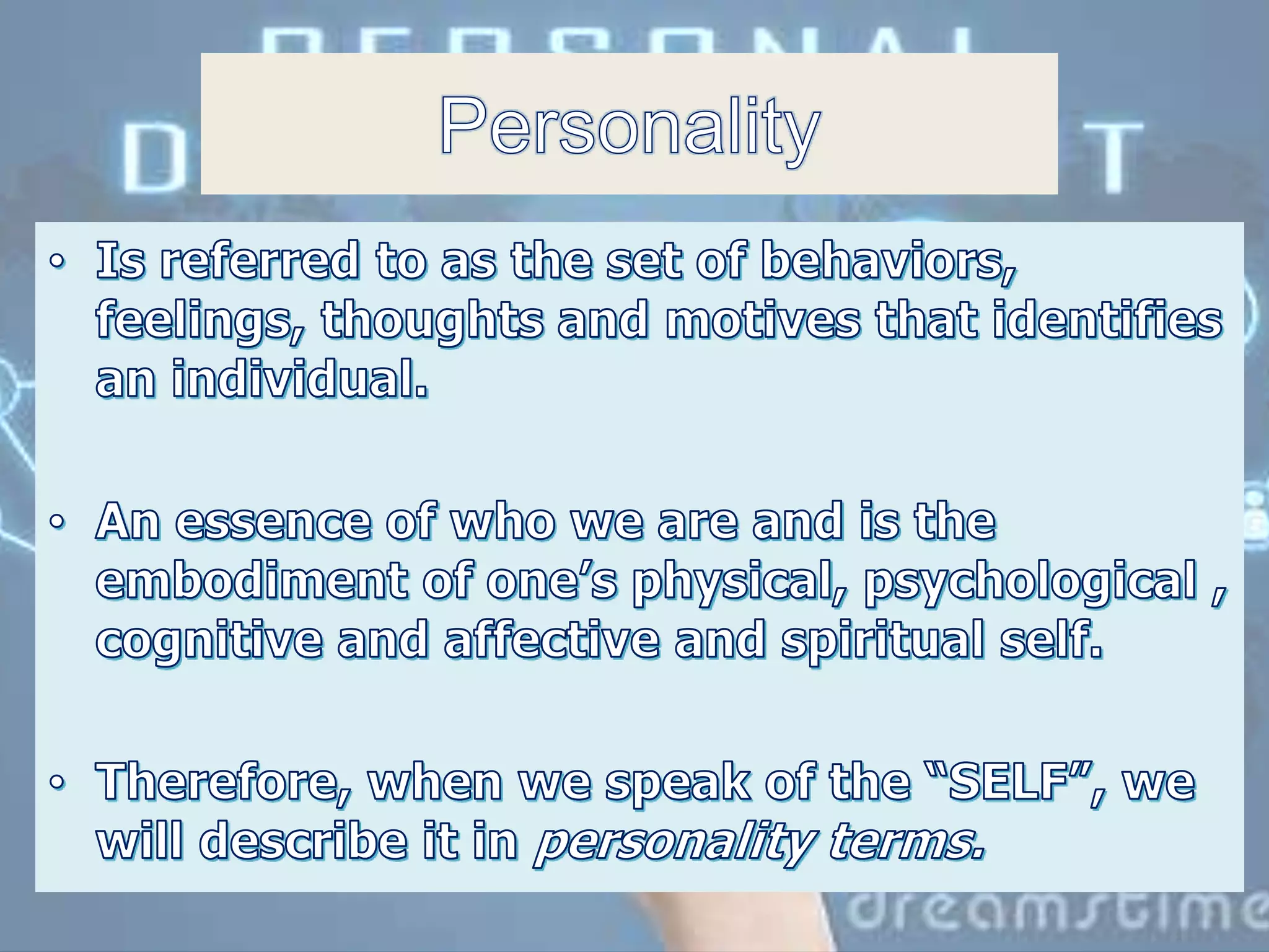 PERDEV- KNOWING ONESELF | PPTX