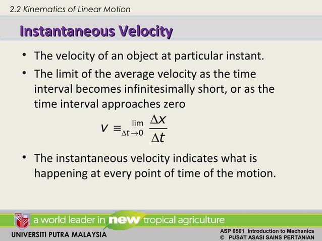 Chap 2 linear kinematics | PPT | Physics | Science