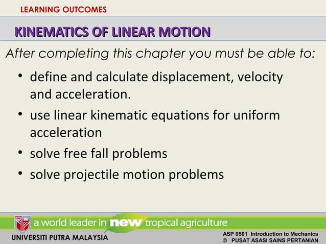 Chap 2 linear kinematics | PPT | Physics | Science