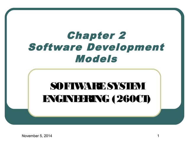 Software System Engineering - Chapter 2 | PPT