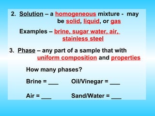 Chapter 2 - Matter and Change | PPT