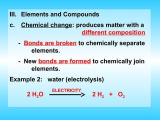 Chapter 2 - Matter and Change | PPT