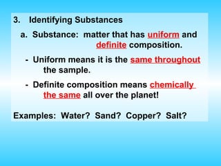 Chapter 2 - Matter and Change | PPT