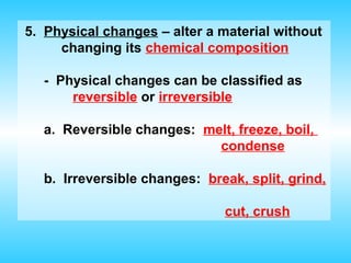 Chapter 2 - Matter and Change | PPT
