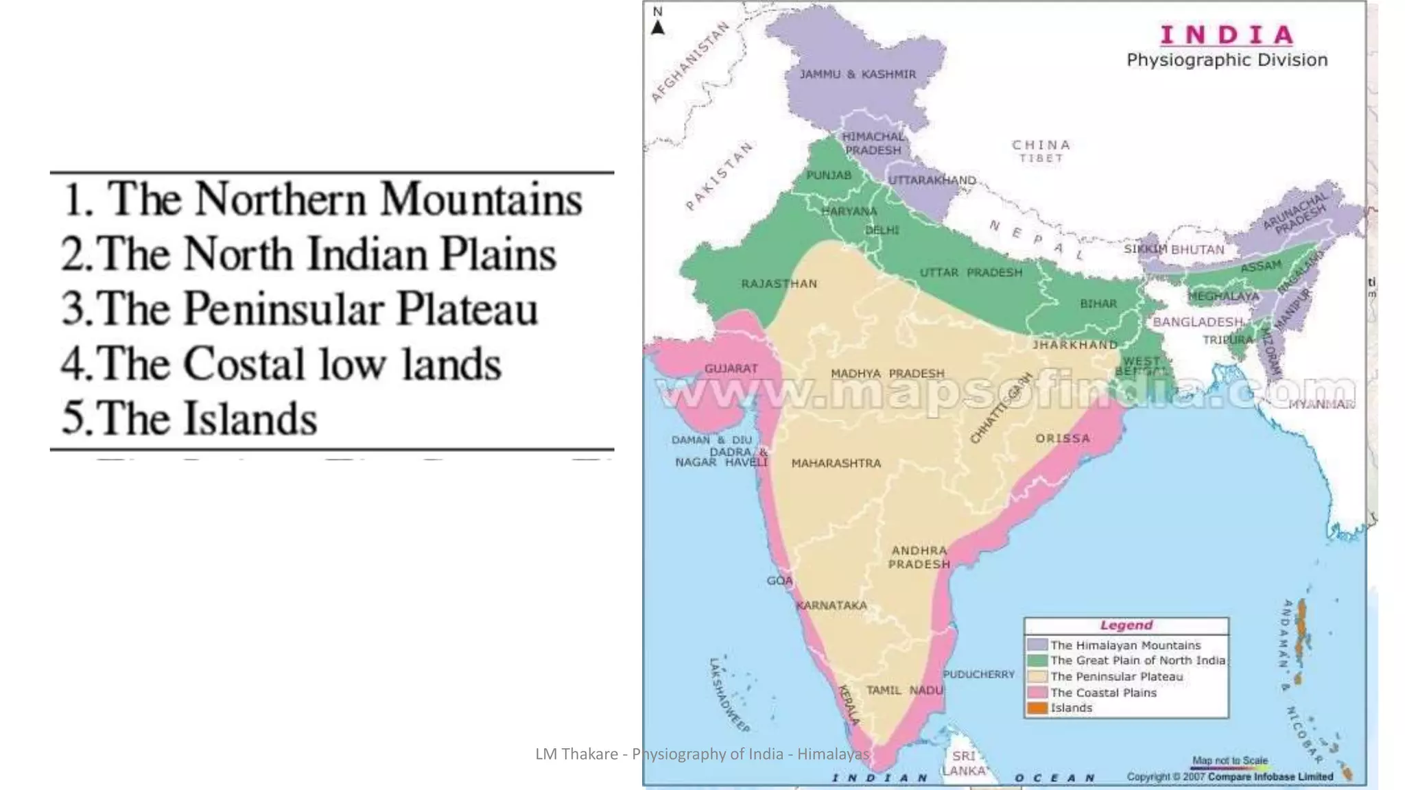 Physiography of India- northern Mountains -Himalayas -Divisions of ...
