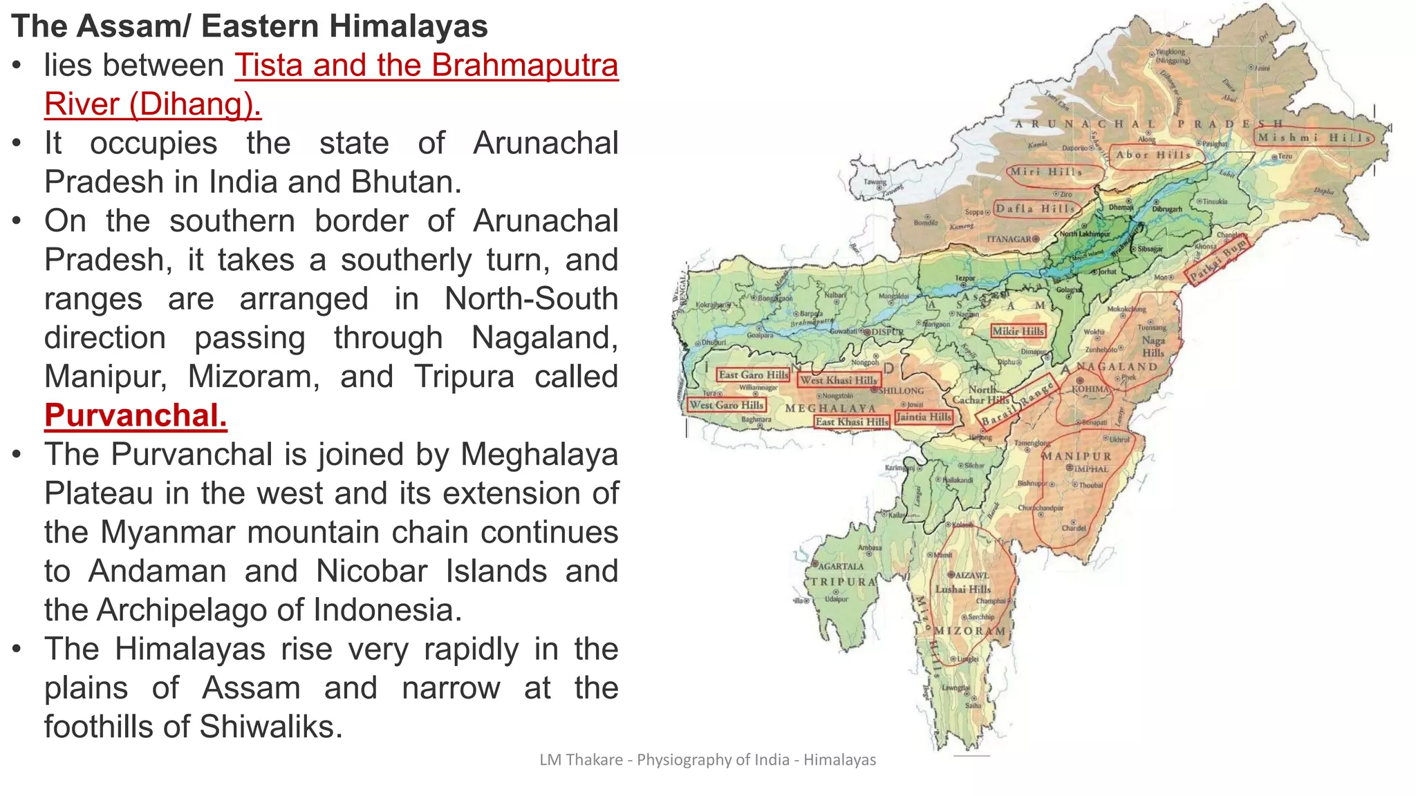 Physiography of India- northern Mountains -Himalayas -Divisions of ...