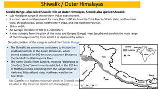 Physiography of India- northern Mountains -Himalayas -Divisions of ...