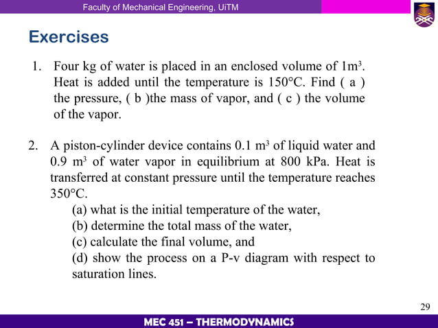 Thermodynamic Chapter 2 Properties Of Pure Substances | PPT | Chemistry | Science