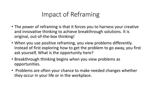 PROBLEM REFRAMING | PPTX