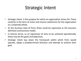 hierarchy of strategic intent | PPTX