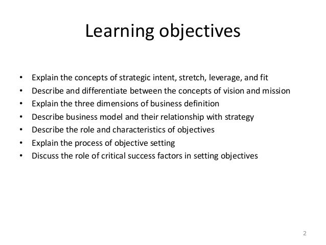 hierarchy of strategic intent