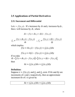 Partial Derivatives Numerical Methods Chapter 2 | PDF