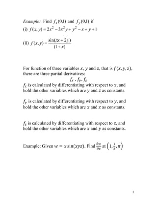 Partial Derivatives Numerical Methods Chapter 2 | PDF