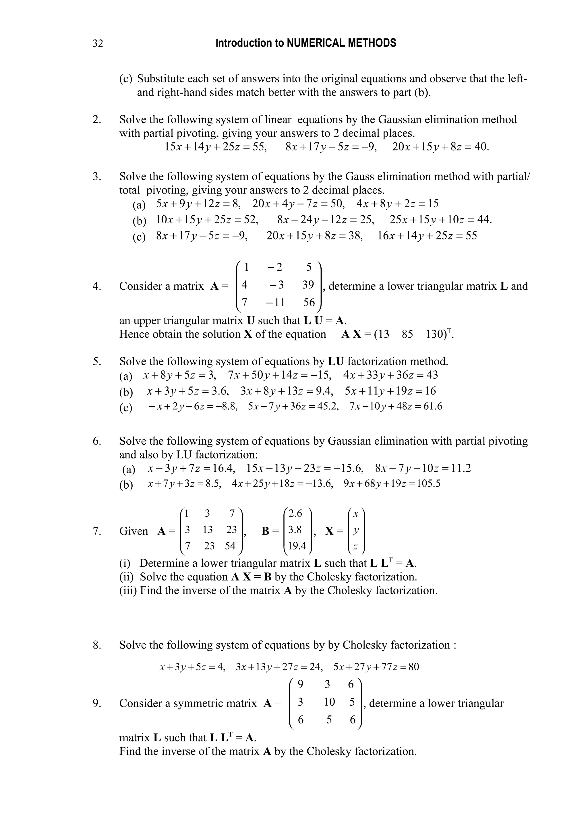 Solution of System of Linear Equations | DOC