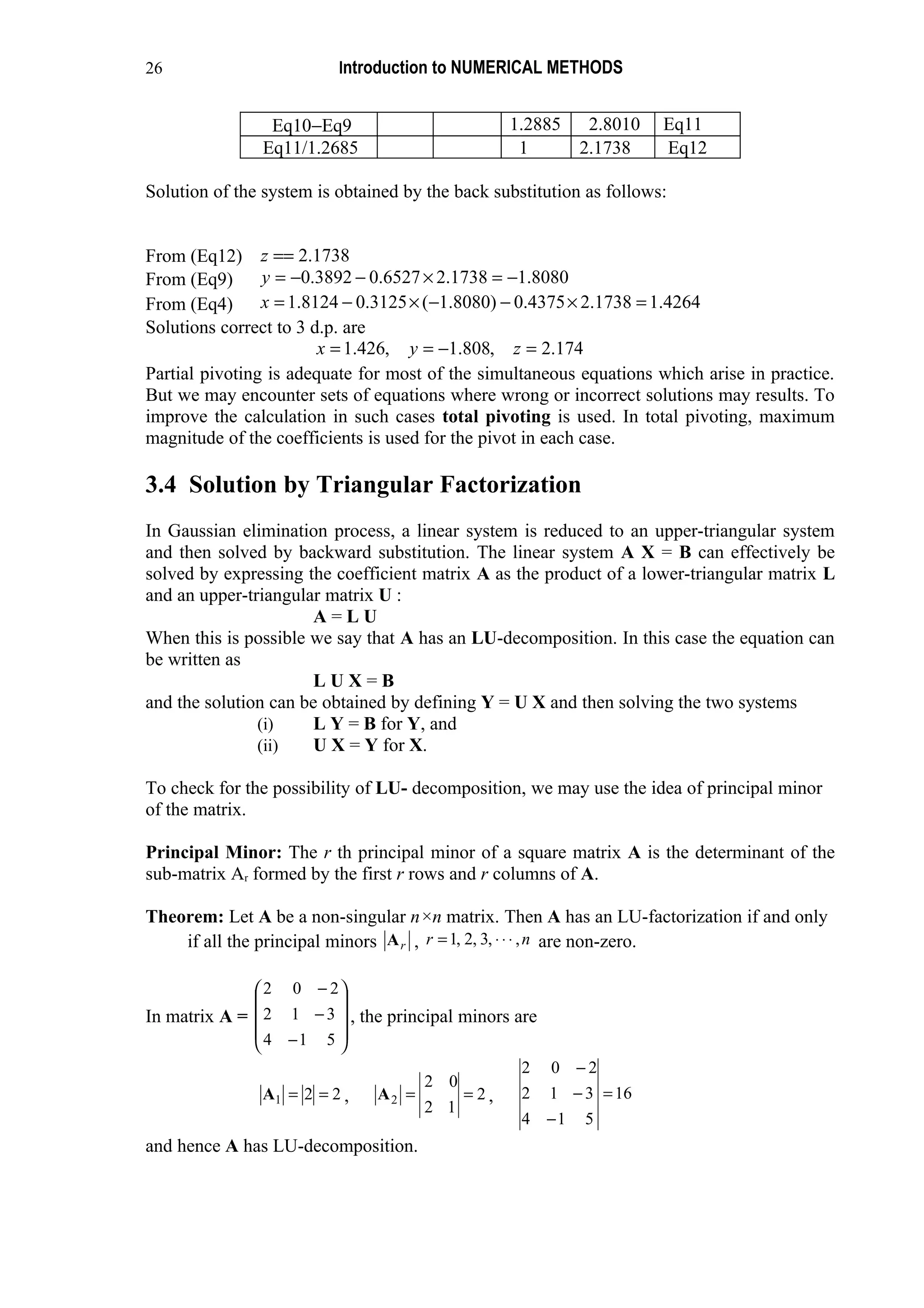 Solution of System of Linear Equations | DOC