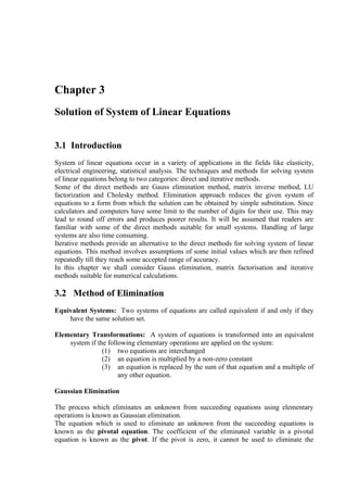 Solution of System of Linear Equations | DOC