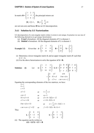 Solution of System of Linear Equations | DOC