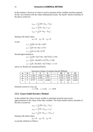Solution of System of Linear Equations | DOC