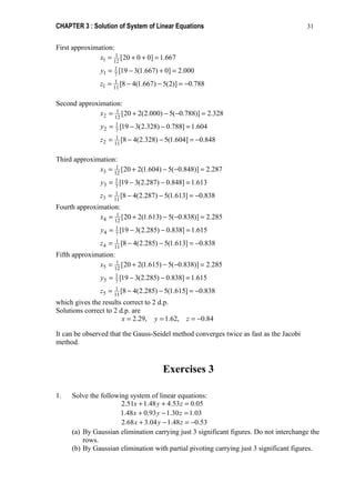 Solution of System of Linear Equations | DOC