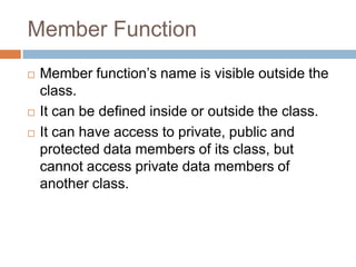 class and objects | PPTX