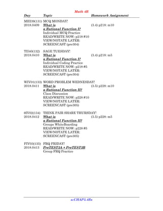 CHAP 3: Rational Functions! | PDF