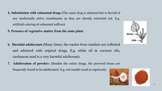 Quality control of crude drugs by Chandani Prasad | PPTX