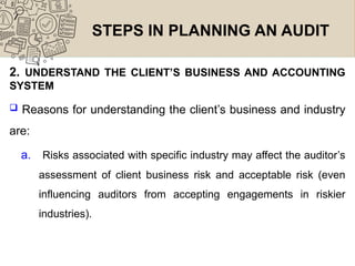 Chapter Three (3) - Audit Planning and procerdure | PPT