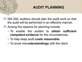 Chapter Three (3) - Audit Planning and procerdure | PPT