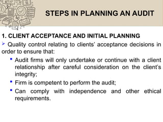Chapter Three (3) - Audit Planning and procerdure | PPT
