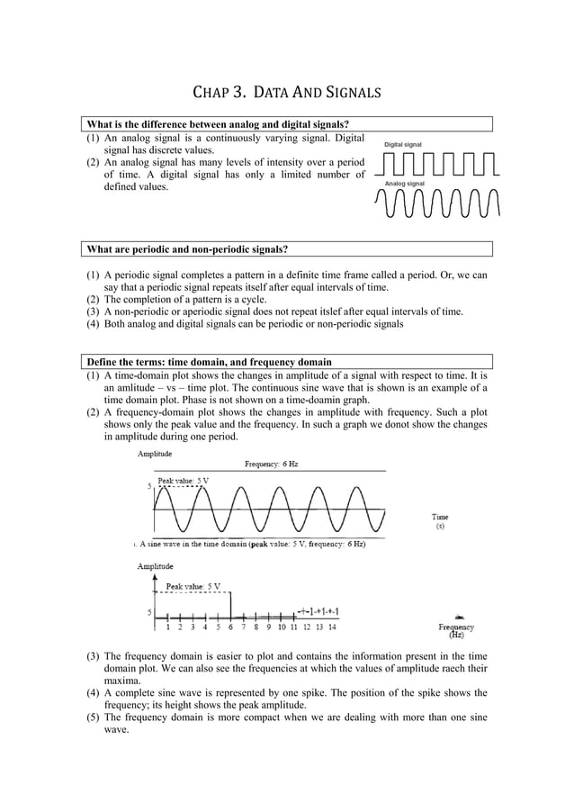 Chap 3 data and signals | PDF | Digital Audio | Computer Software and ...